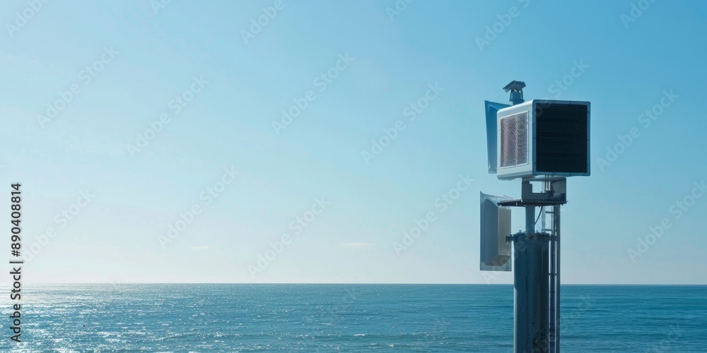 Tsunami Warning System: Solar-Powered Siren on Modern Tower for ...