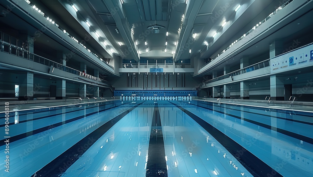 Olympic Pool Swimming Venue at Beijing Olympic Stadium Viewed from ...