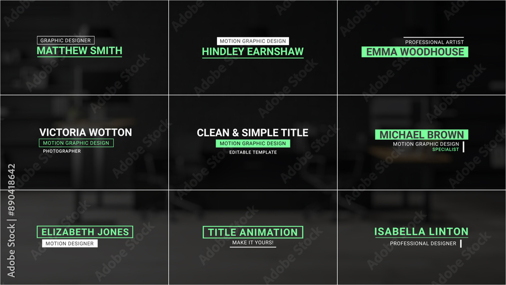 Elegant Titles Animation Stock Template | Adobe Stock