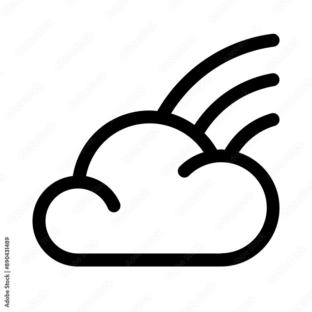rainbow after rain icon with line style, perfect for user interface ...