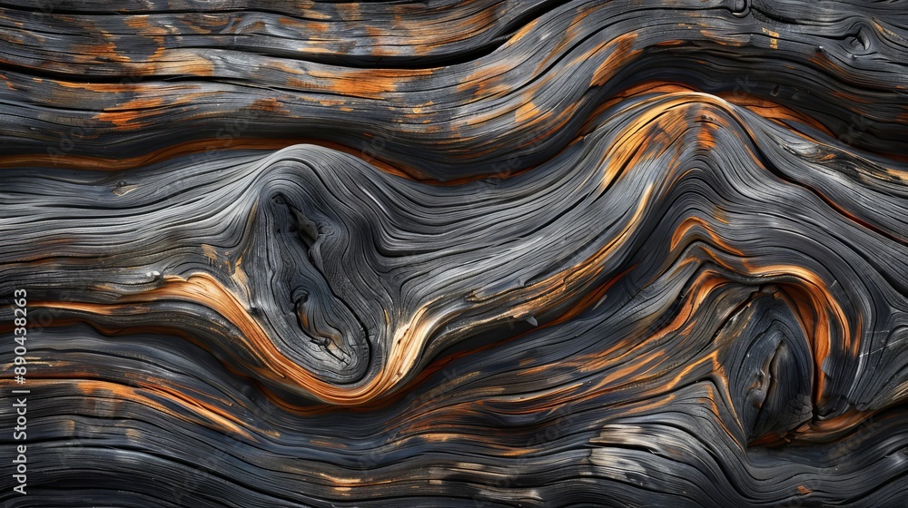 For luxury design concepts, mahogany wood texture with swirling grain ...