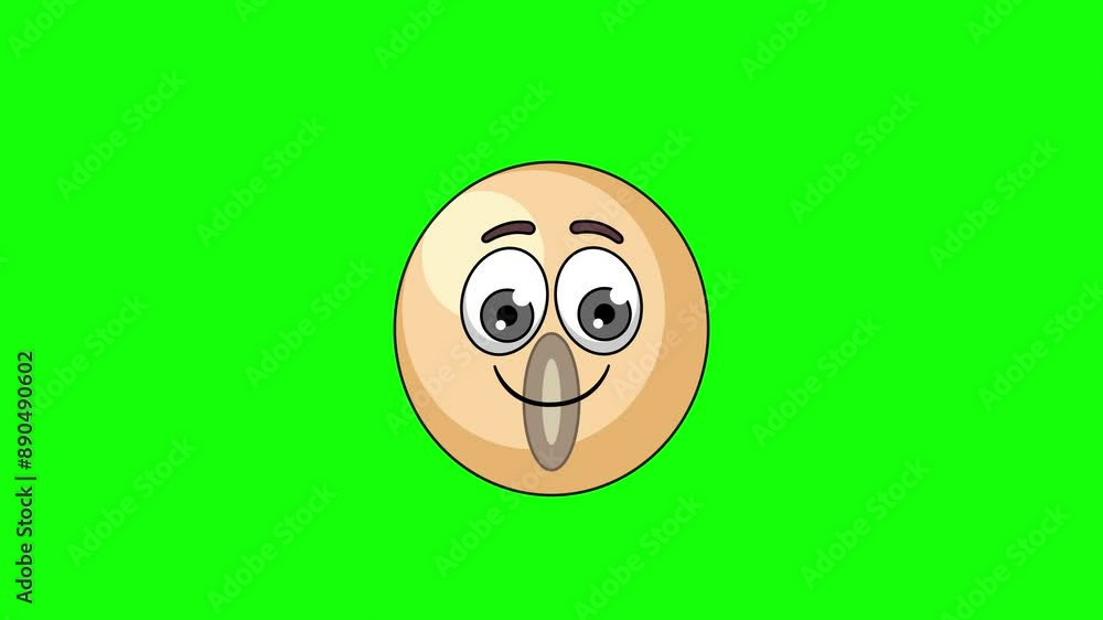 soy bean emoticon emoji with a face savoring food, cartoon animation ...