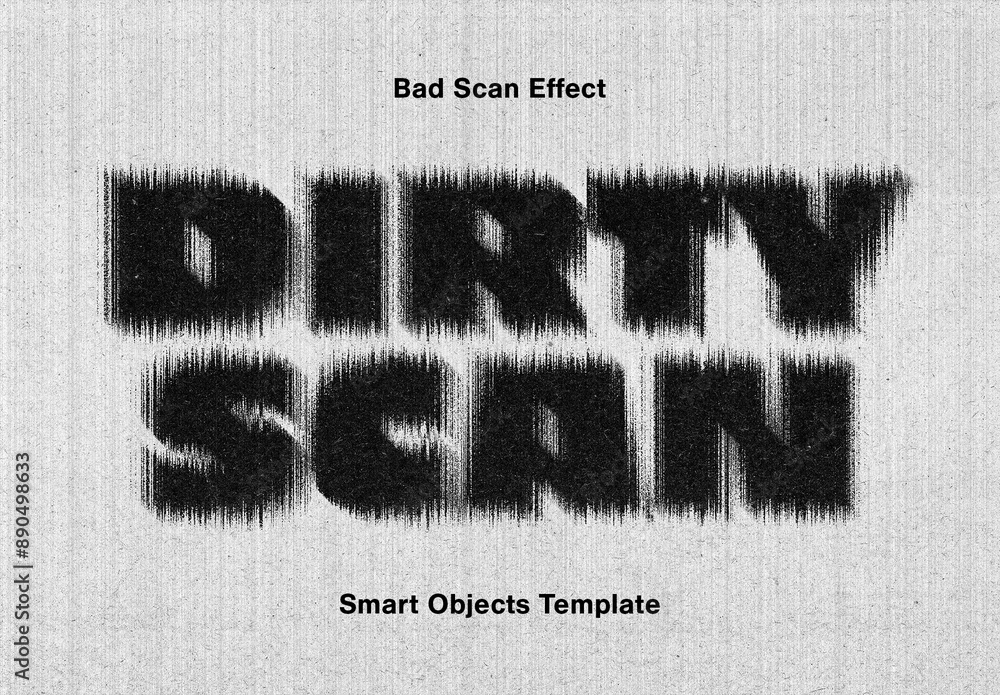 Dirty Scan Text Effect Mockup Stock Template | Adobe Stock
