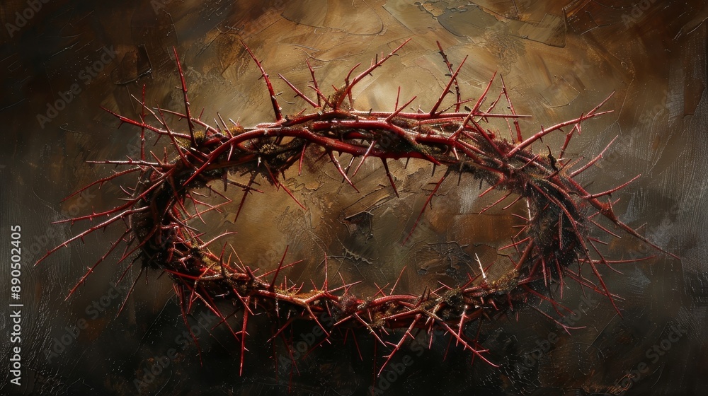 The crown of thorns, a symbol of Jesus' suffering, transforms into the ...
