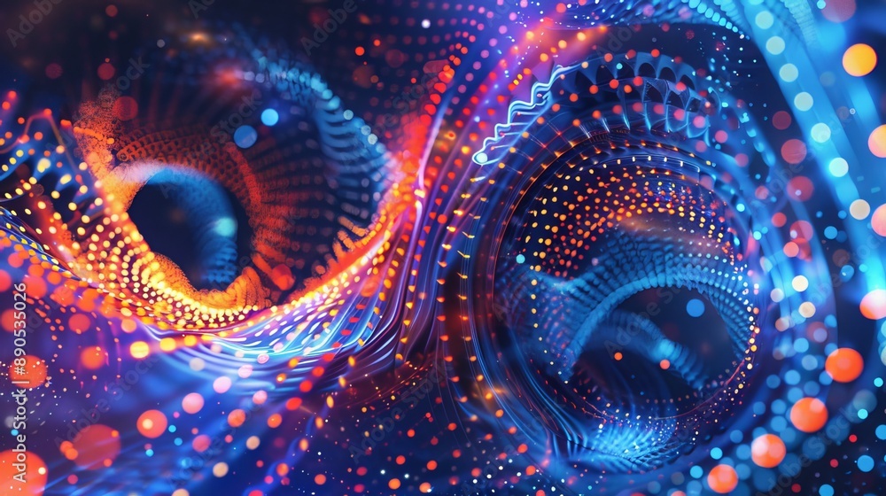 Visualizing Large Amounts Of Data Using Dots And Vortexes Sci Fi Or Finance Design With Complex