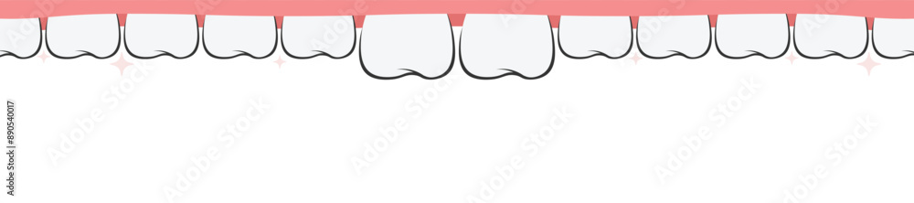 Frame of teeth banner. Tooth border medicine concept. Teeth oral dental ...