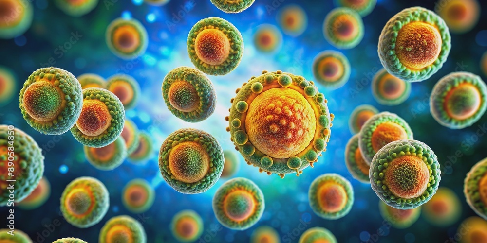 Superbug bacteria or Staphylococcus aureus MRSA bacteria under ...