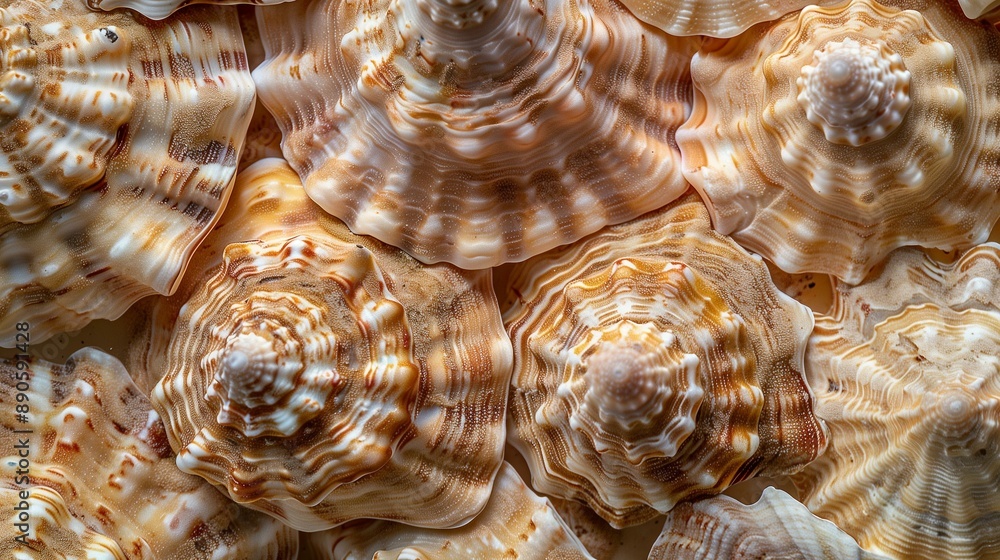 Top-Down Photograph of Seashell Texture, Detailed and Curved Shell ...