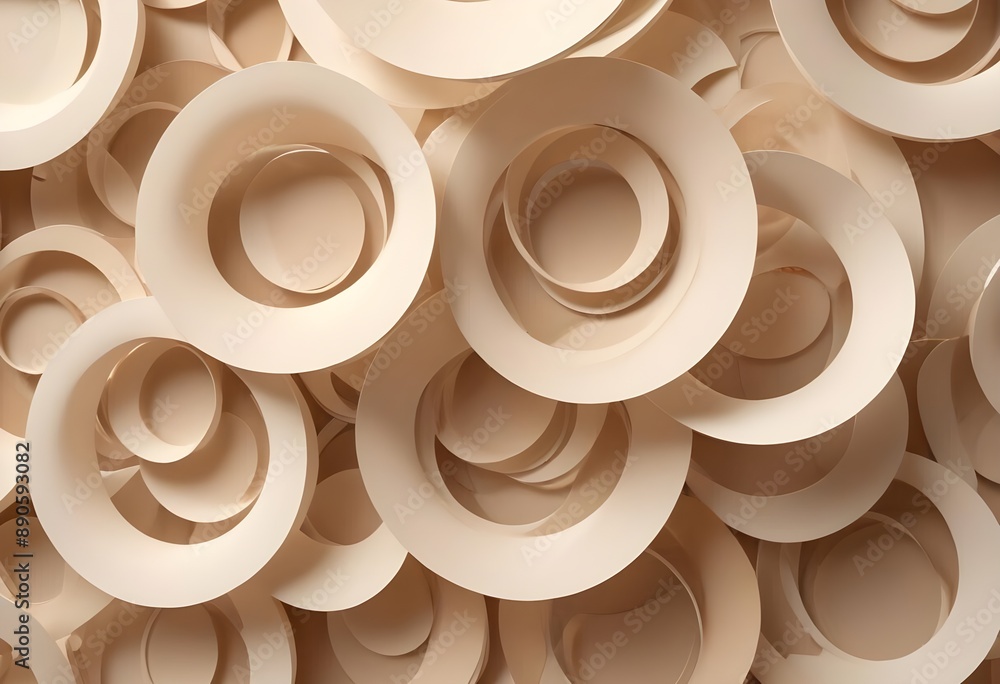 White abstract background composed of overlapping circles in different ...