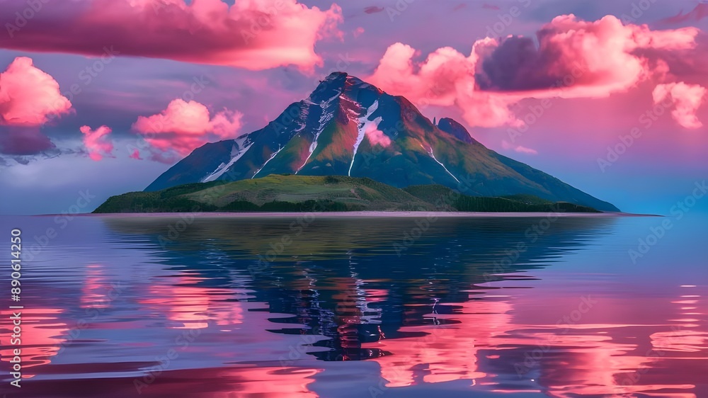 Magical Floating Island Adventure: Sky Travel with Pink Cloud ...