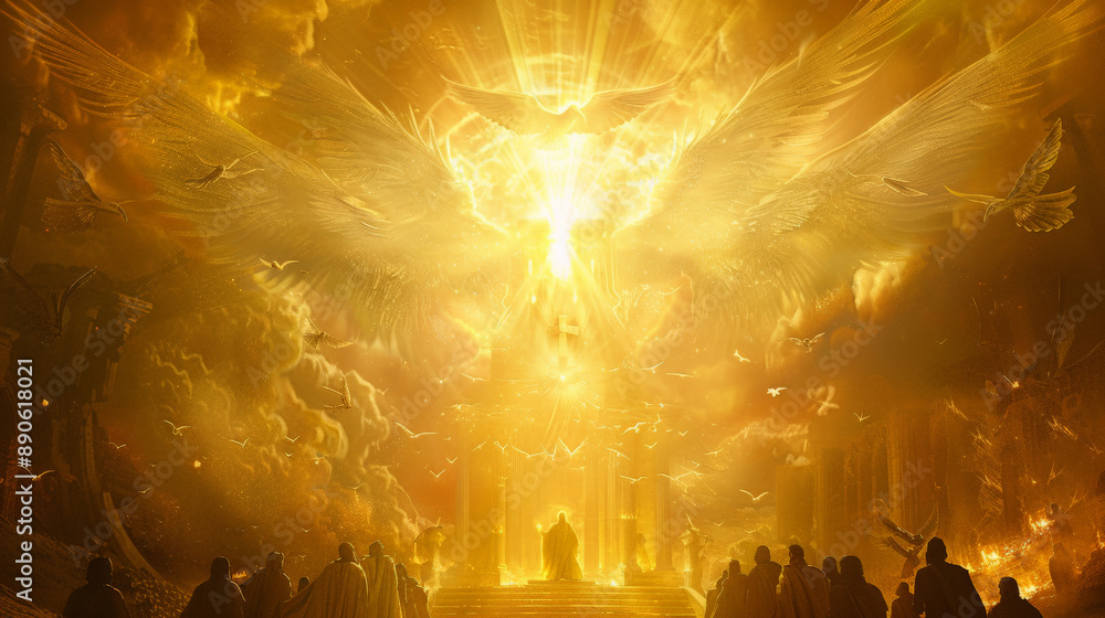 The prophecy of Isaiah, with Isaiah seeing a vision of God's throne ...