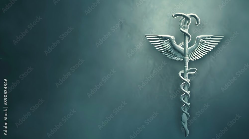 Modern depiction of medical symbol on minimalist background with ample ...