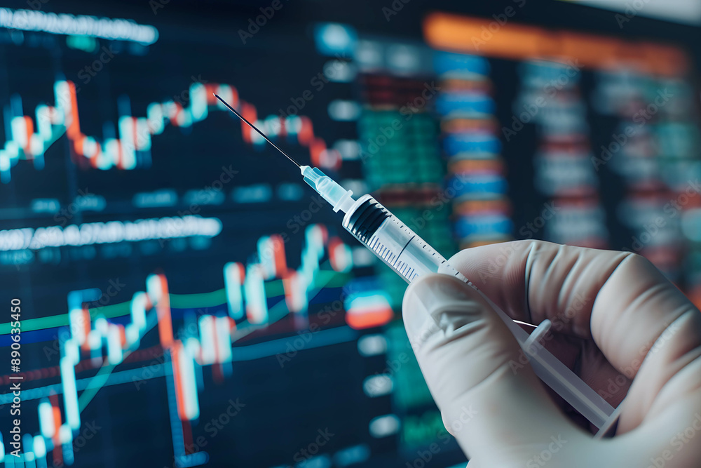 Investing in stocks in the medical sector and healthcare concept ...