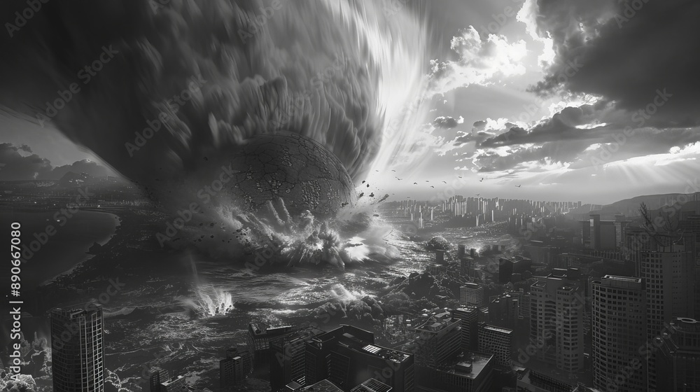 As a result of an atomic explosion, a blast wave is formed, which ...