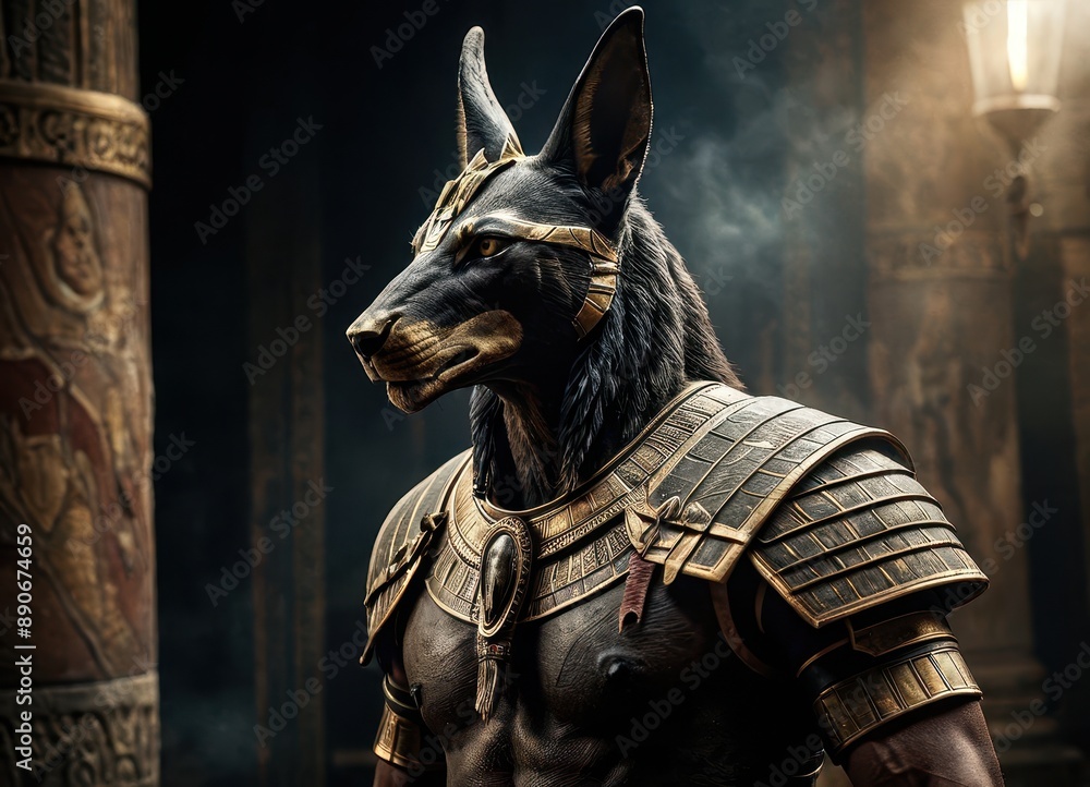 Egyptian Anubis, The Role and Symbolism in Ancient Mythology Stock ...