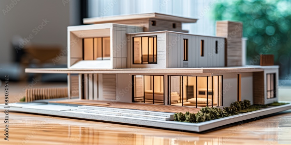 Architectural Model of Modern House Design for Home Planning and ...