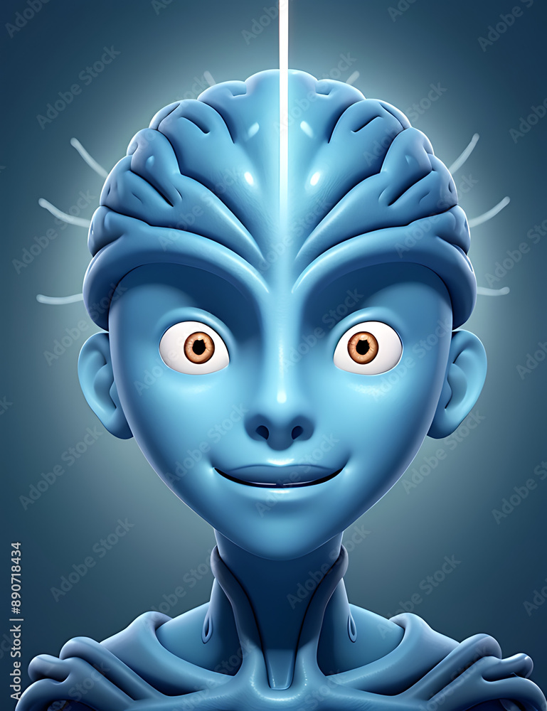 An illustration depicting neuroplasticity with a brain evolving and ...