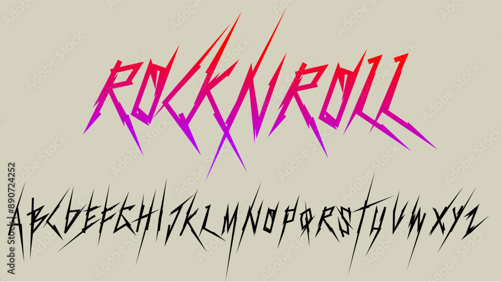 Sharp font type alphabet. Street Art graffiti style font type ...