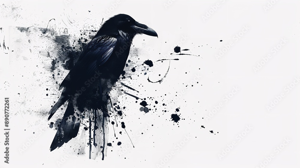 Carrion Crow Clever scavenger Isolated on a Transparent Background PNG ...