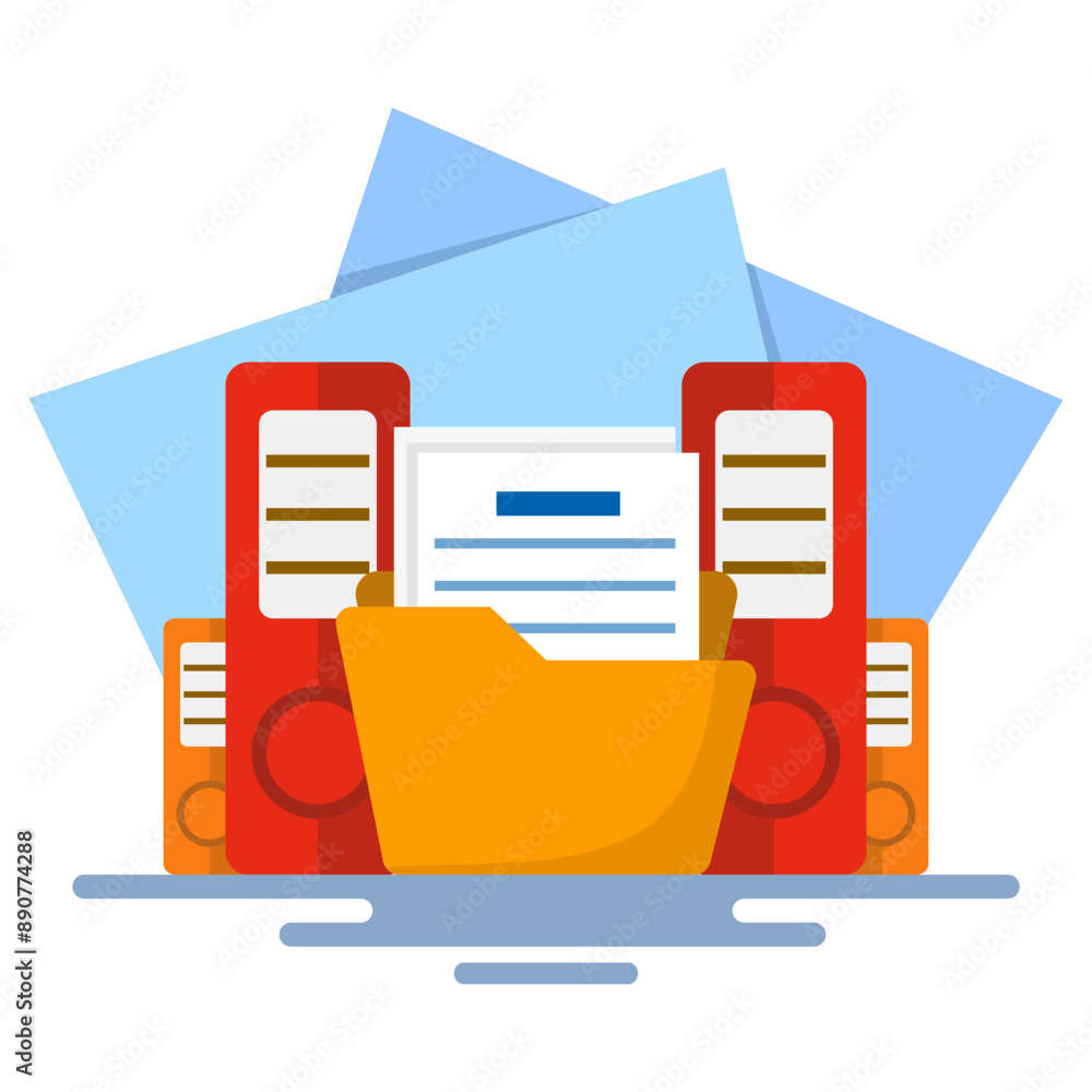 File storage concept, adding files to the main folder. Search and store ... File storage concept, adding files to the main folder. Search and store ...