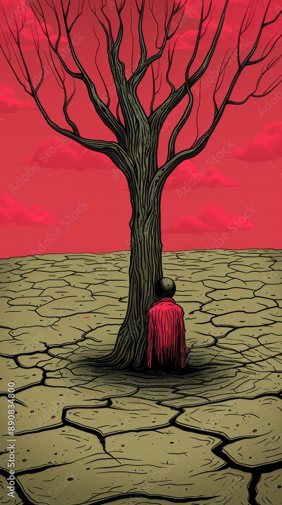 A visual representation of falling into a black hole, symbolizing ...