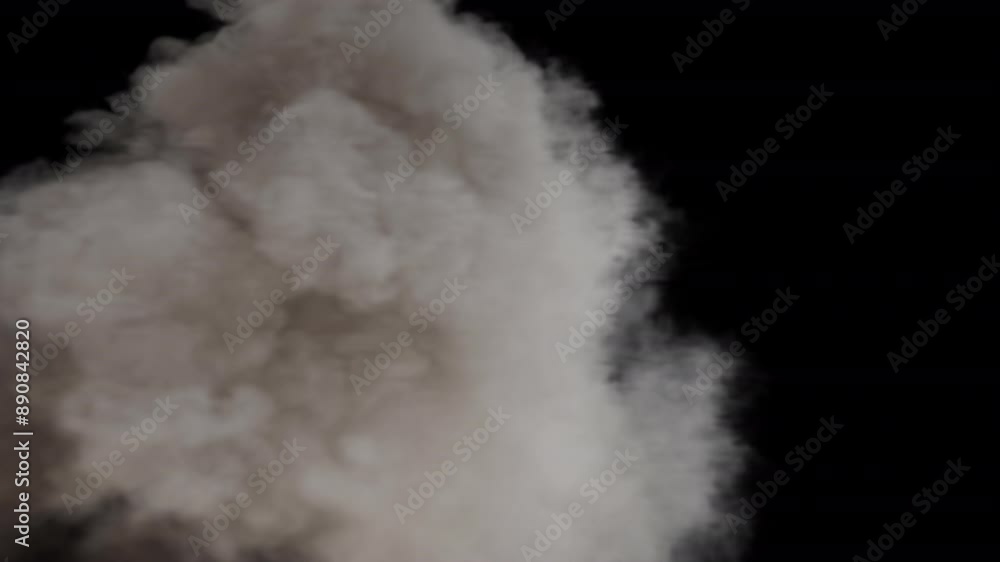 Smoke, steam, mist, fog, cloud wiping across frame, 25p with alpha ...