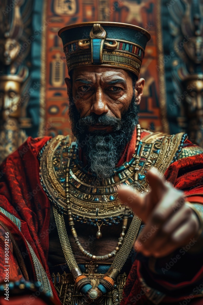 Regal legacy: egyptian pharaoh portrait, majestic essence of ancient ...