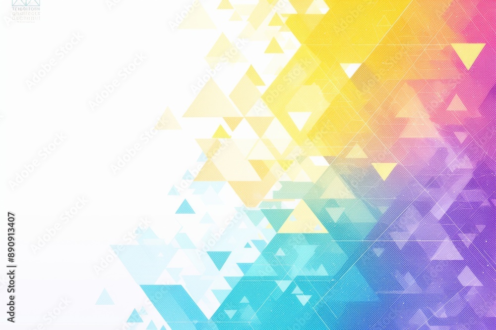 Vector colorful triangle frame border background with large copy space ...