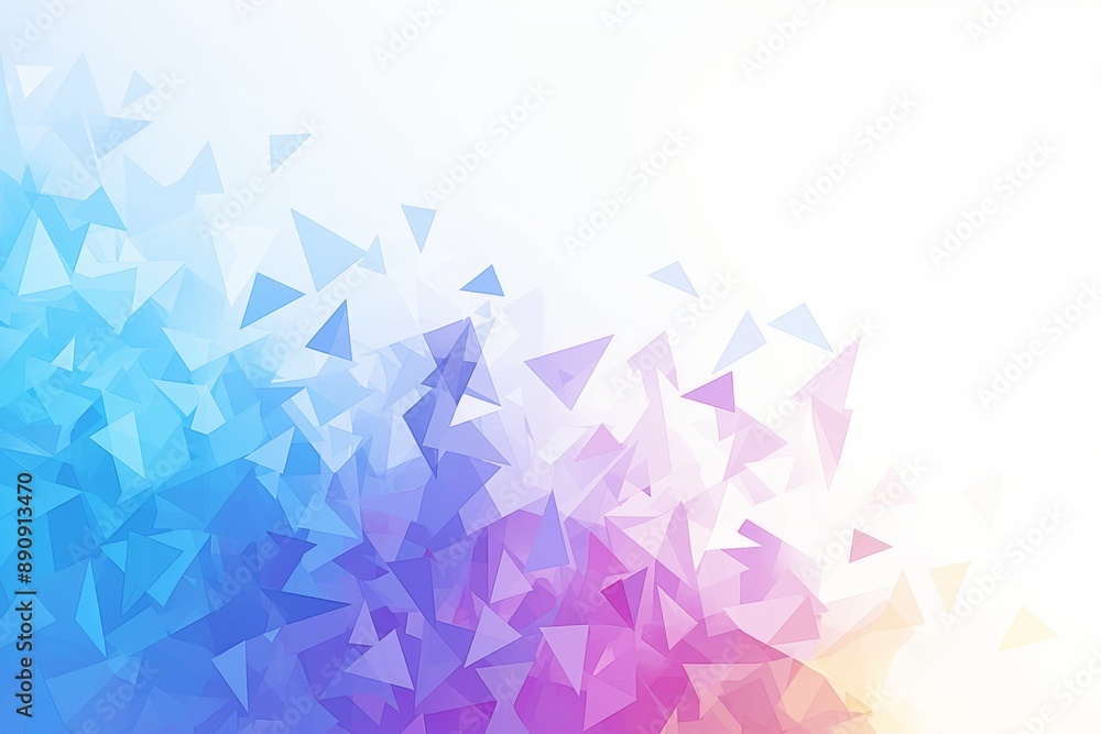 Vector colorful triangle frame border background with large copy space ...