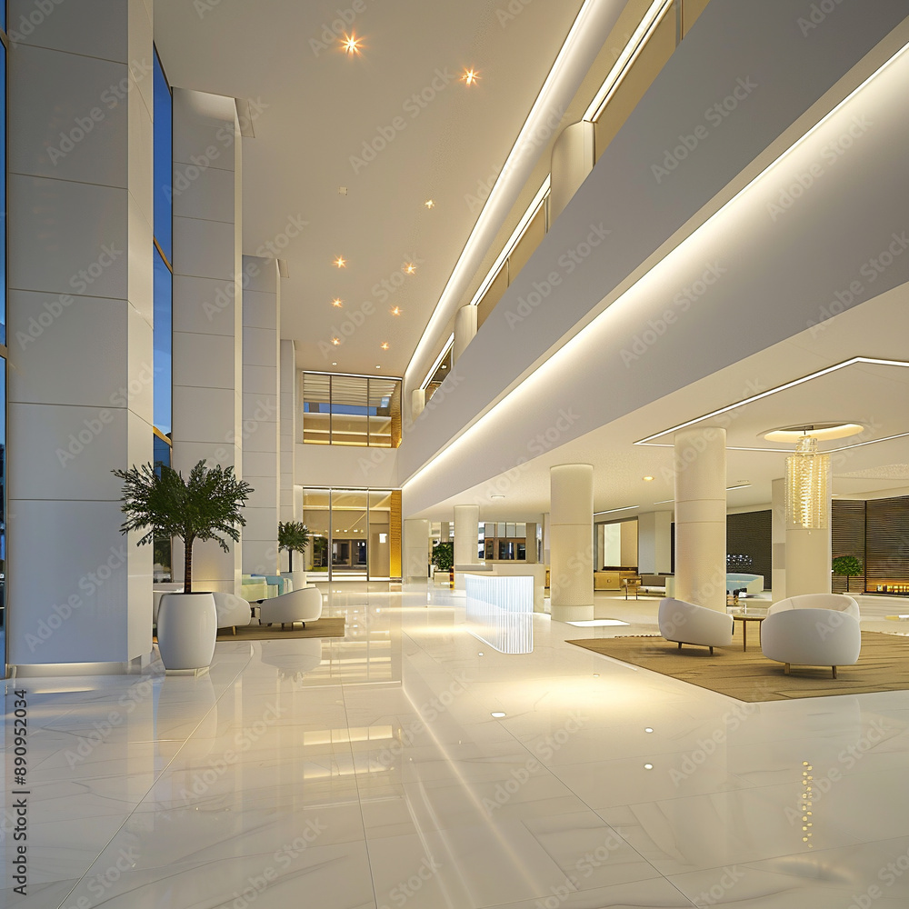 Contemporary Elegance of Modern Big Store Interior with Sleek Design ...