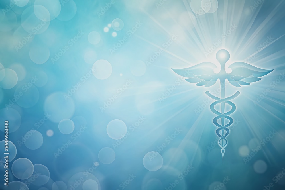 Calming soft blue medical gradient background with subtle textures and ...