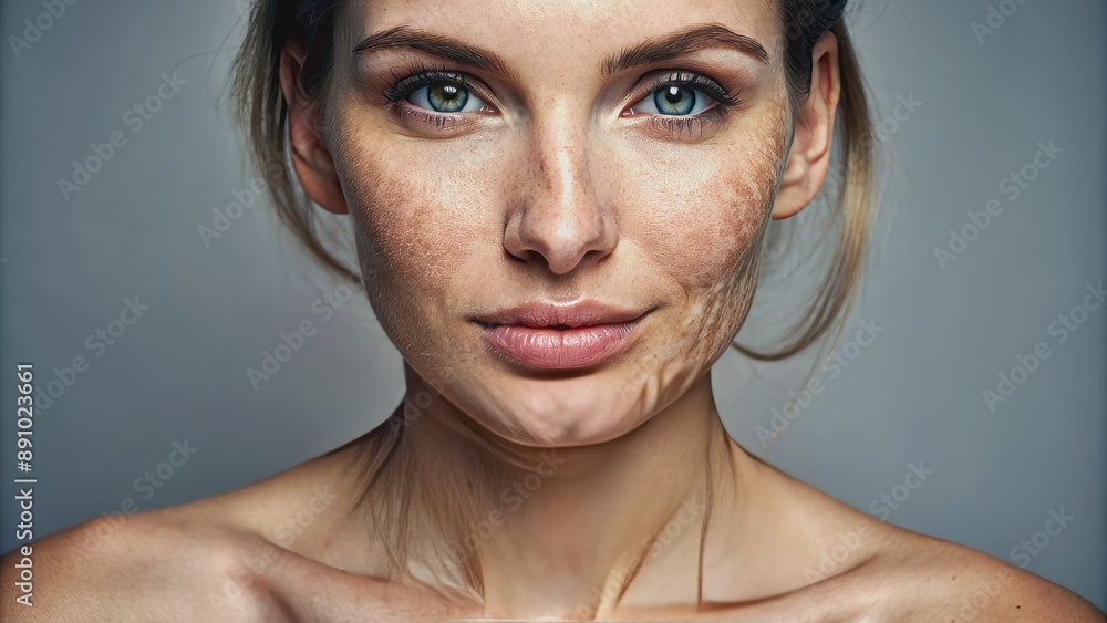 High-resolution image of genuine, untouched skin with natural ...