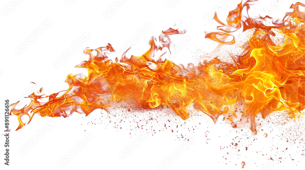 Dynamic fire flames isolated on a transparent background, perfect for ...