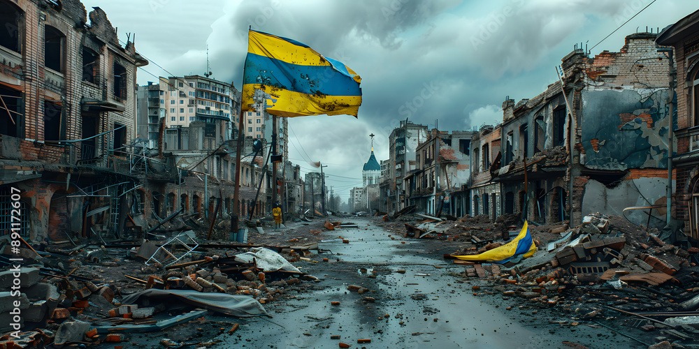 Ukrainian tragedy, peace crisis and sad geopolitical conflict, war ...