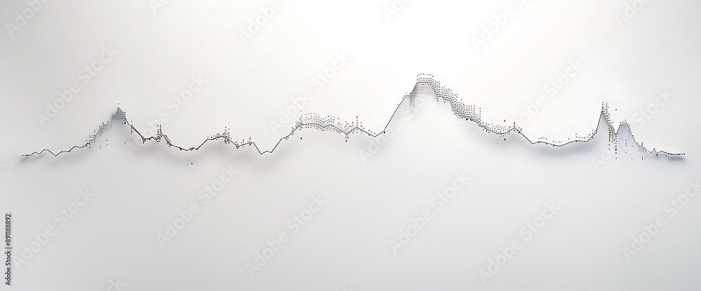 Minimalist visualization of a single line graph rising steadily ...