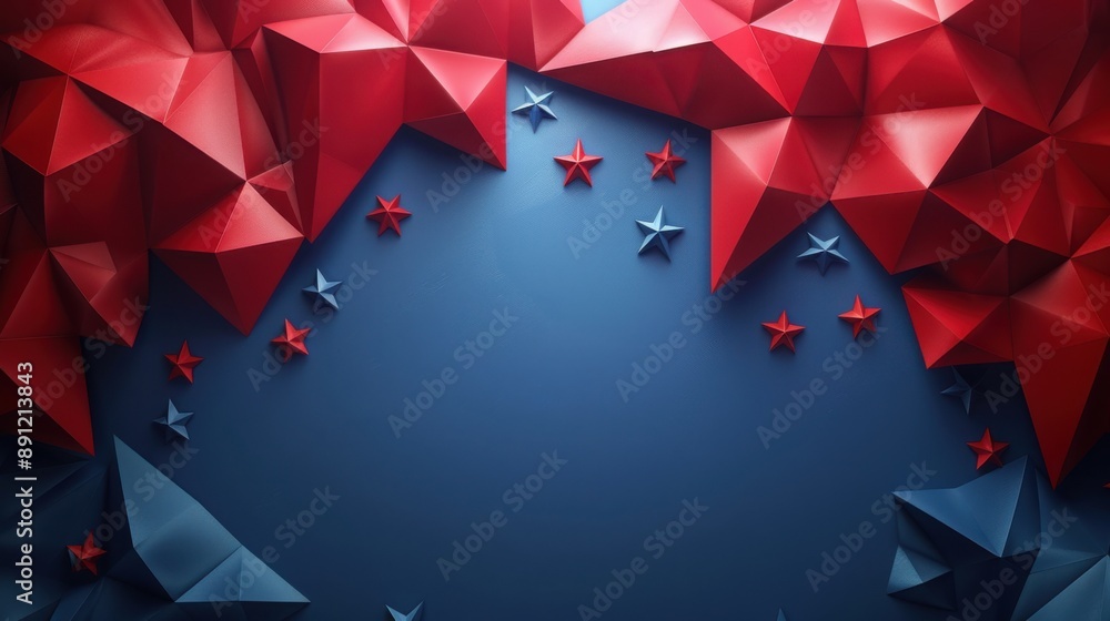 Sleek design showcasing the upcoming U.S. 2024 election with geometric ...