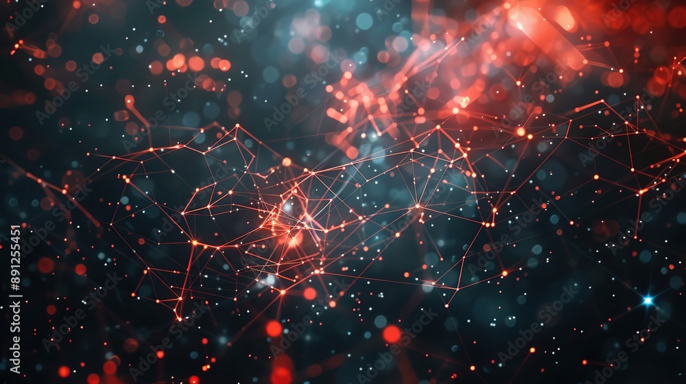 Abstract technology background of a quantum computing system with a ...
