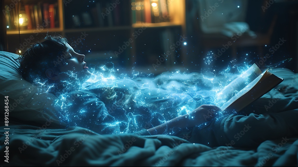 Person's translucent astral form rising from their sleeping body The ...