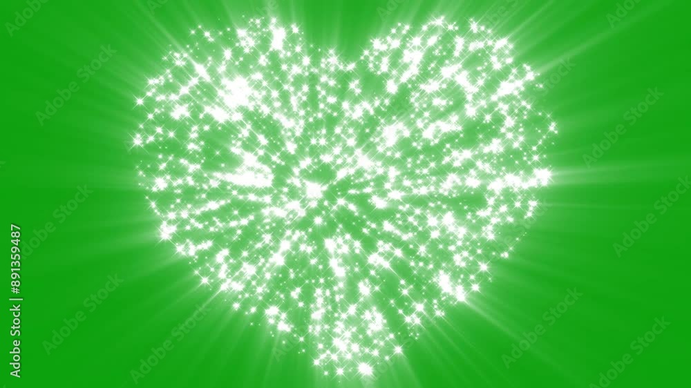 Glitter sparkle animated green screen, 4K Chroma key 3d animation ...