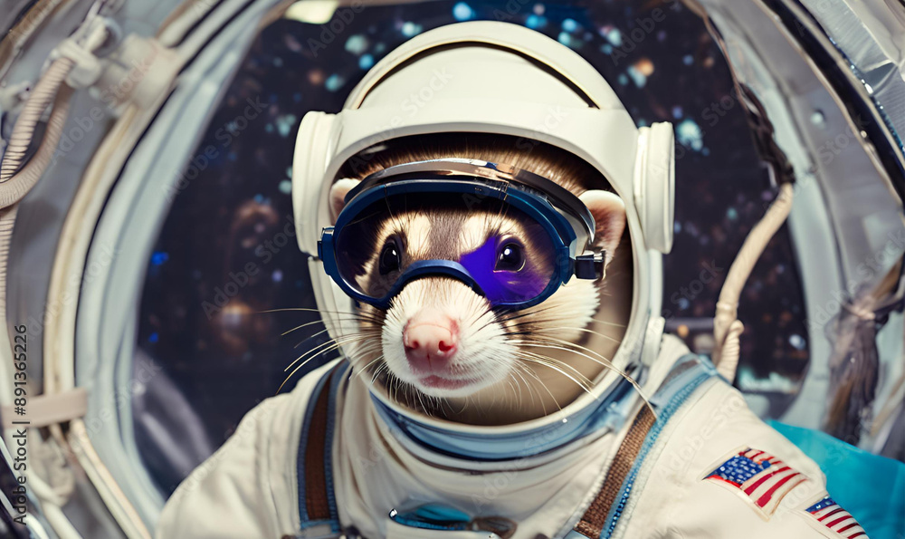 Foto de Astronaut Ferret: Ferrets in space suits with visors and ...