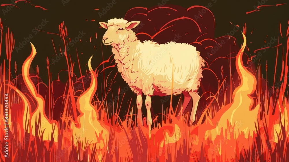 Biblical Illustration of Leviticus: The Burnt Offering, featuring a ...