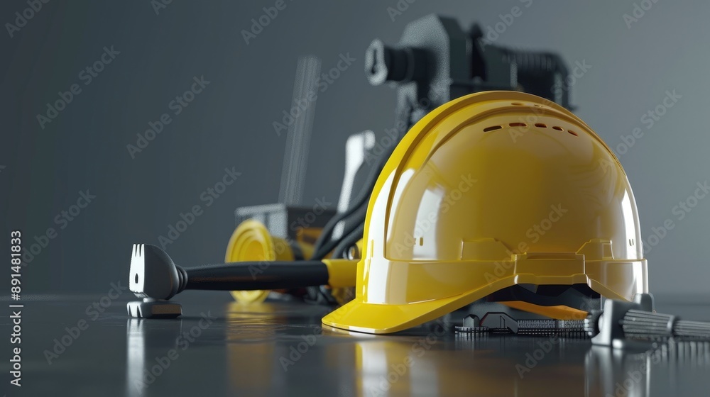 Celebrating labor, this concept features construction tools and a ...