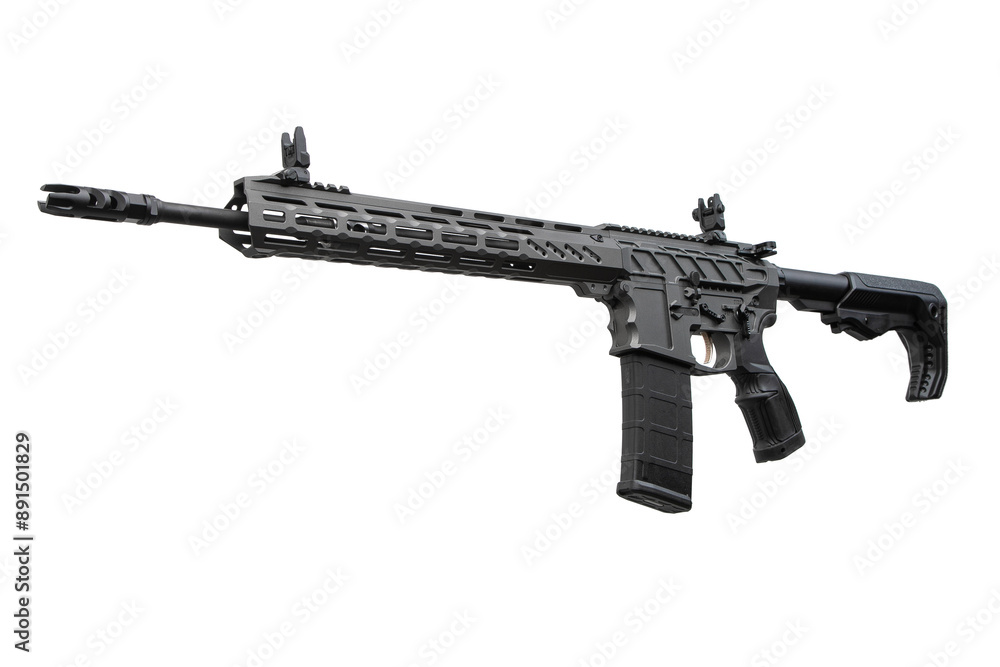 Modern automatic rifle isolated on white. Weapons for police, special ...