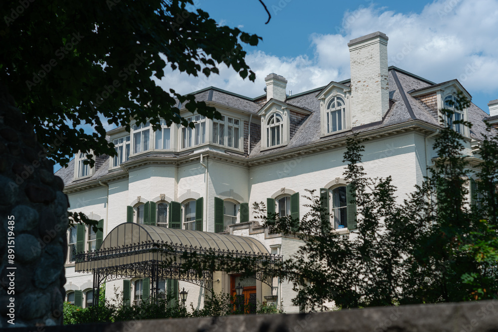 facade of Spadina Museum located at 285 Spadina Road in Toronto, Canada ...