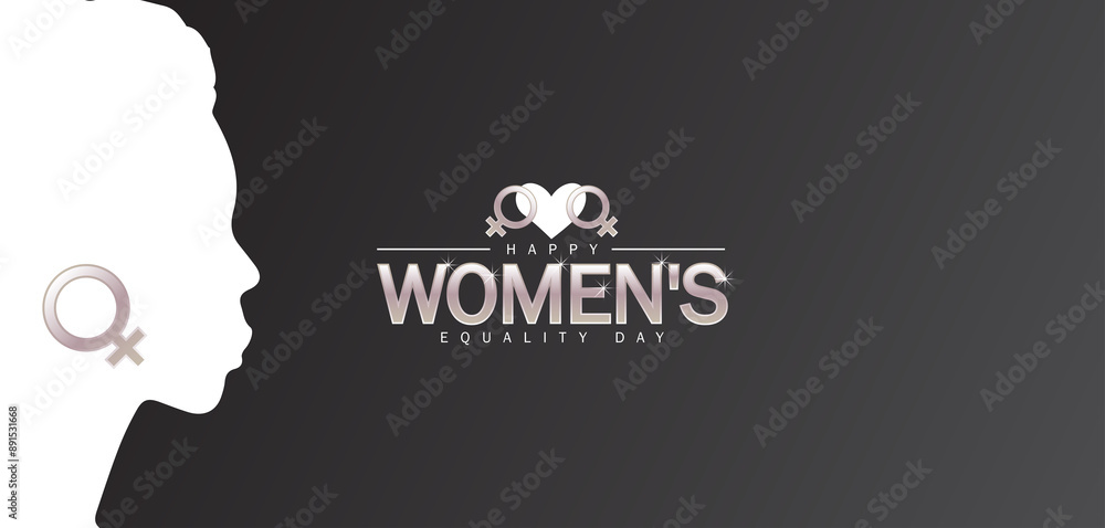 Joyful Women's Equality Day background with women of various ...