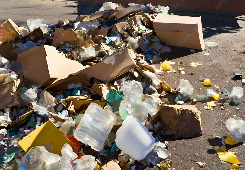 Garbage pile from human hands Human-generated waste refers to waste ...