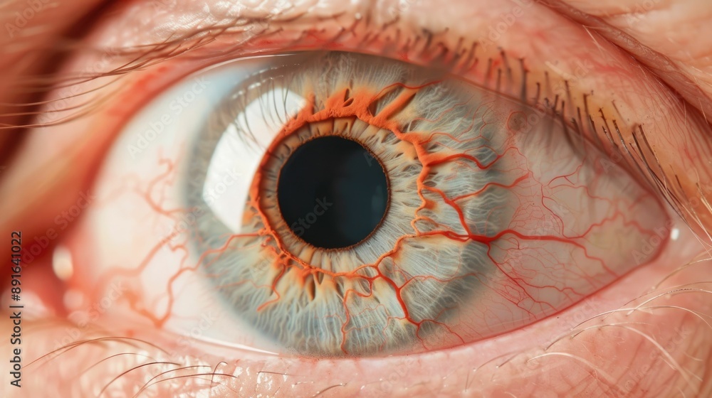 Highly Detailed and Magnified Eye Anatomy Chart Showcasing the ...