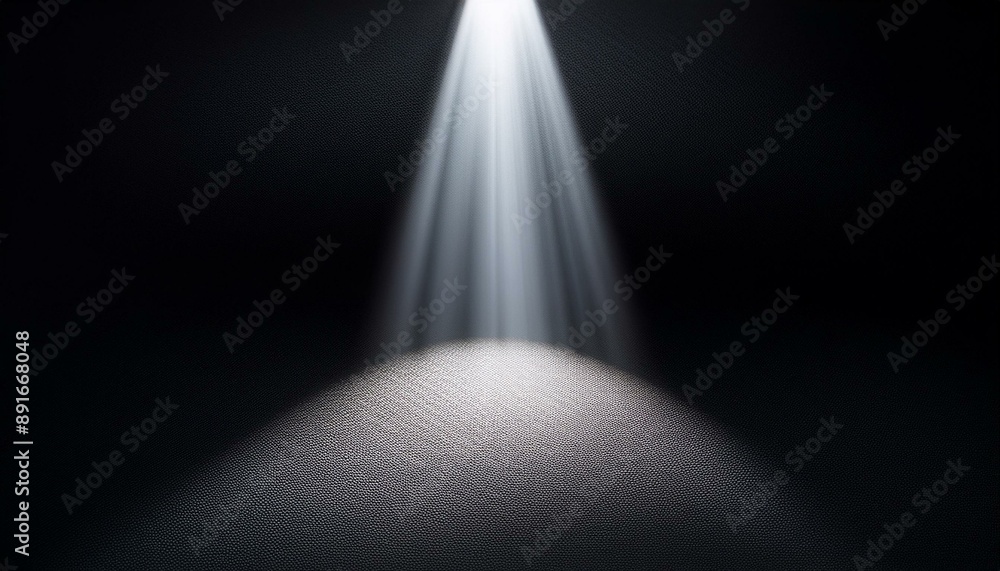 slender beam of light pierces through the darkness, illuminating small ...