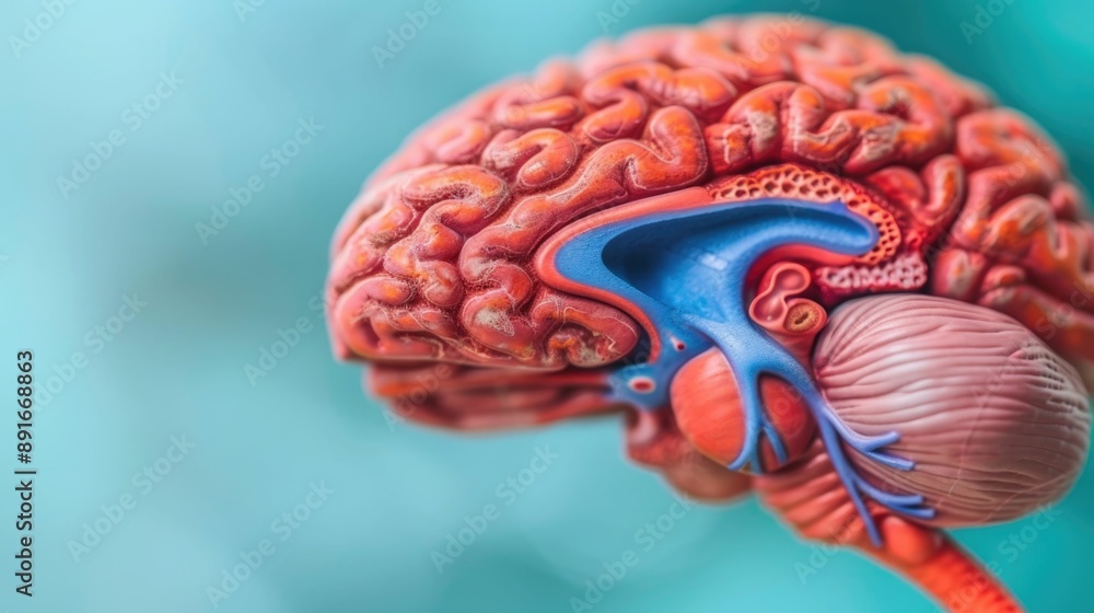 Detailed and Highly Textured of an Endocrine Glands Chart Showing the ...