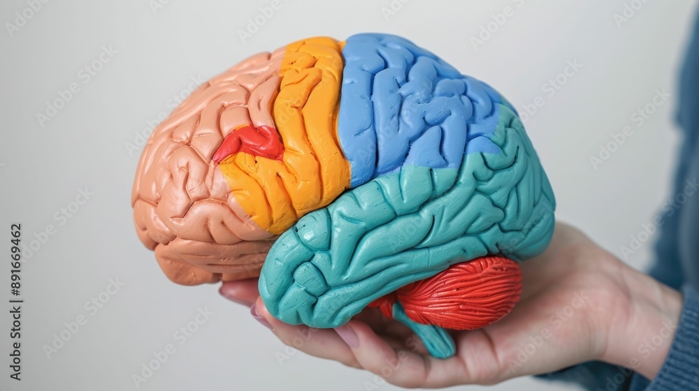 Detailed Anatomical Model of the Human Brain Cortex Illustrating the ...